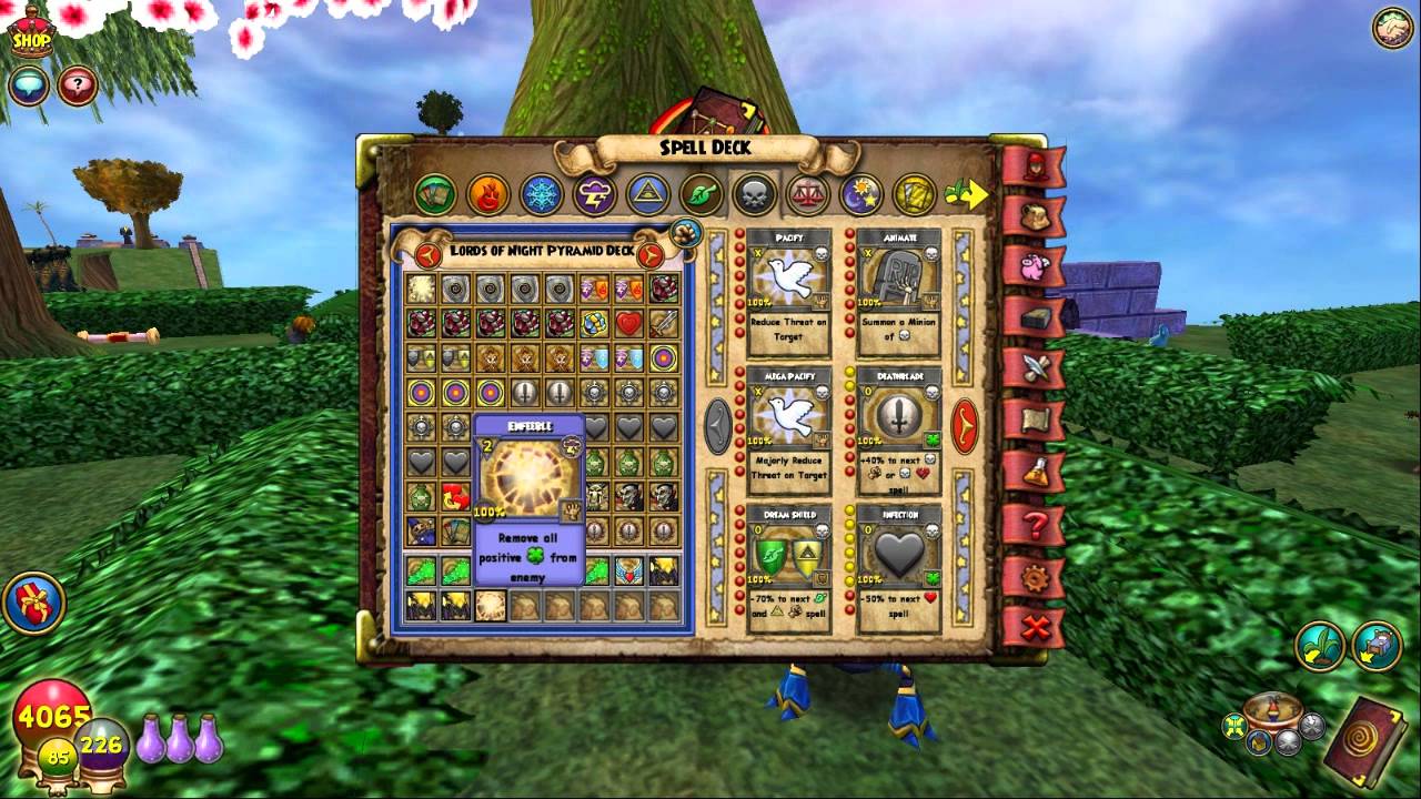 Wizard101- Death lvl 90 1v1 PvP Deck - YouTube