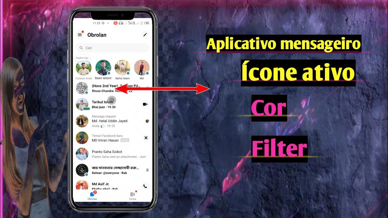 Filtro de cor do ícone ativo do Messenger.GENUINE SOLUTION - YouTube