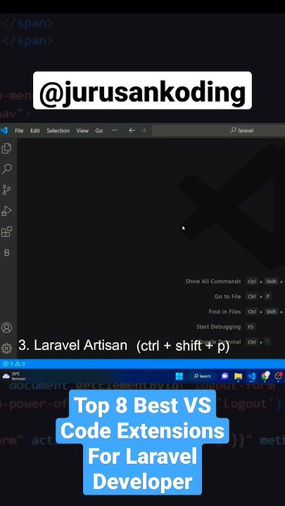 Top 8 Best VS Code Extensions For Laravel Developer #shorts #short - YouTube