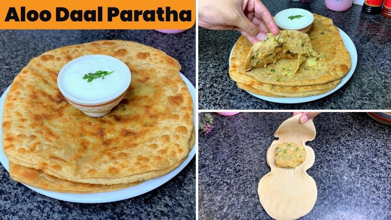 Unique Aloo Daal Paratha | Spicy Chana Dal Paratha Recipe | By Zarri ...