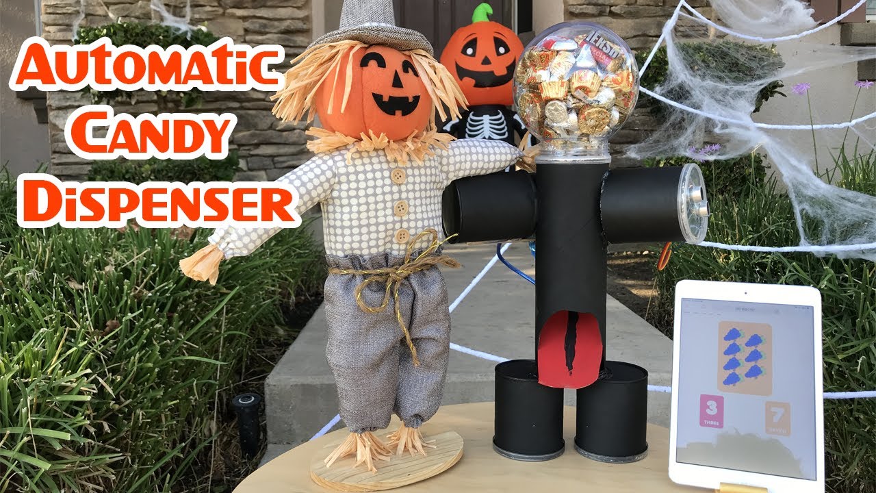 Halloween Automatic Candy Dispenser - YouTube
