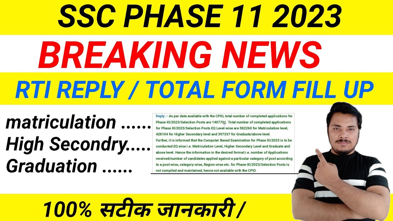 Learn How to Achieve Total Form Fill Up in SSC Phase 11 2023 | ssc ...