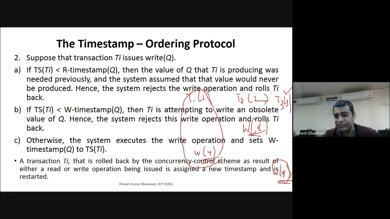 Timestamp Ordering Protocol Dinesh Bhawnani Bit Durg Youtube