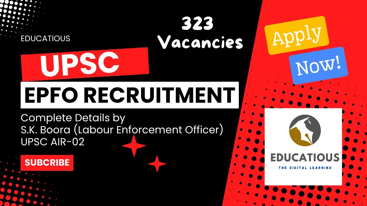 UPSC EPFO 2024 Notification OUT now | 323 Posts of EPFO PA |Complete ...
