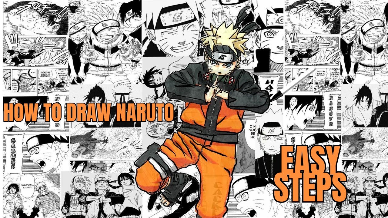 How to draw Naruto || step by step drawing process || Naruto Wallpaper ...