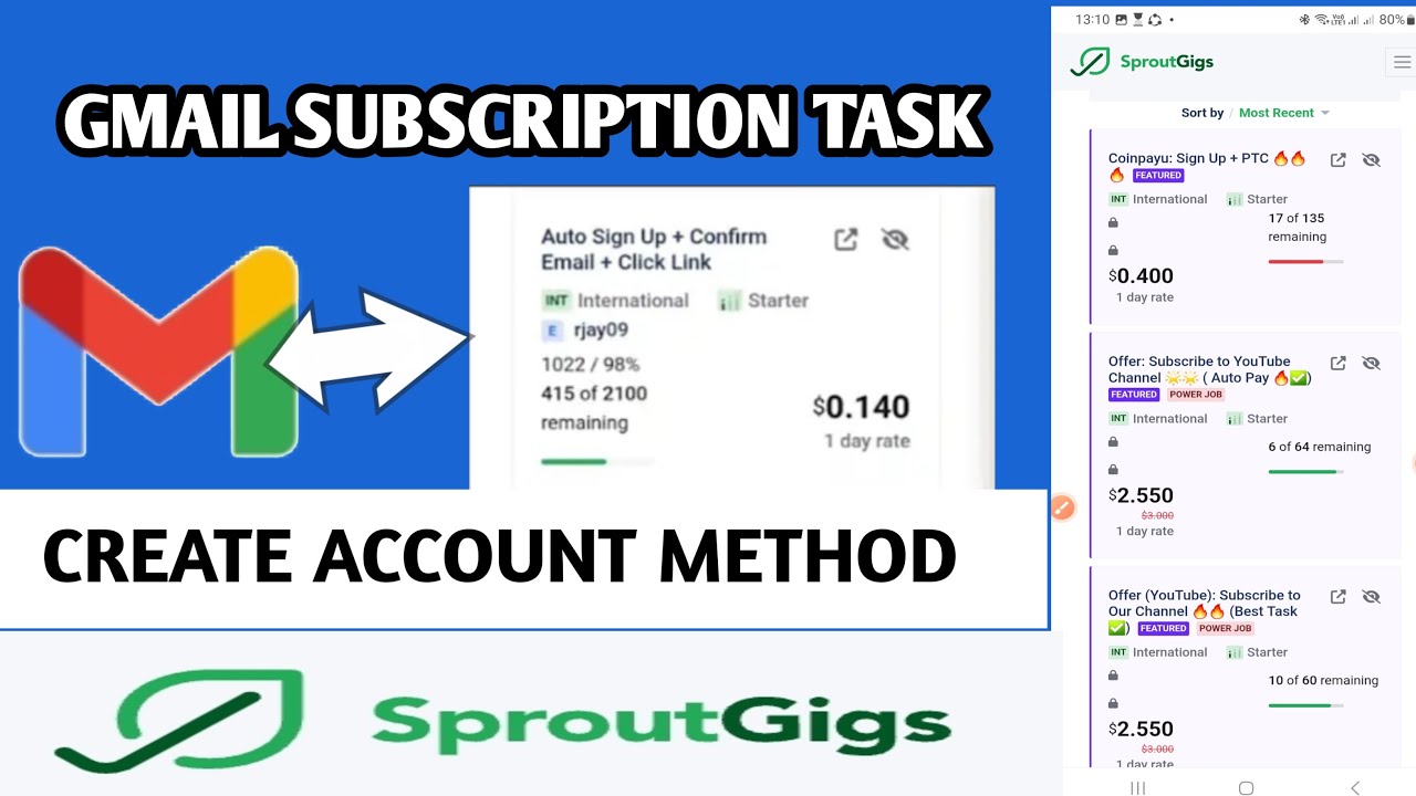 How To Create Account In Sprout Gigs 2025 | Sprout Higs Registration ...