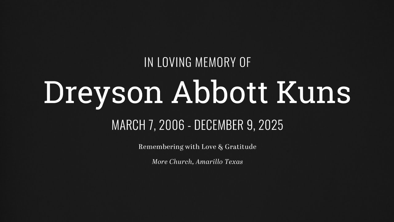 Dreyson Kuns | Memorial Service | 12.20.2025 | More Church - YouTube