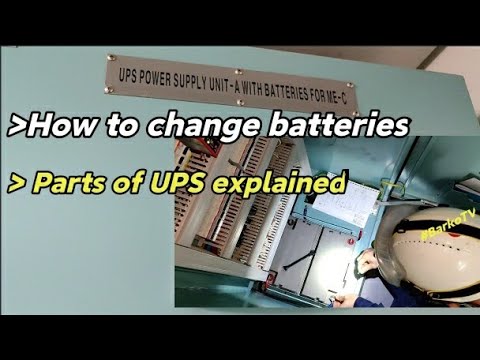 MAN B&W Electronic Main Engine UPS ME-C | How to replace new Batteries ...