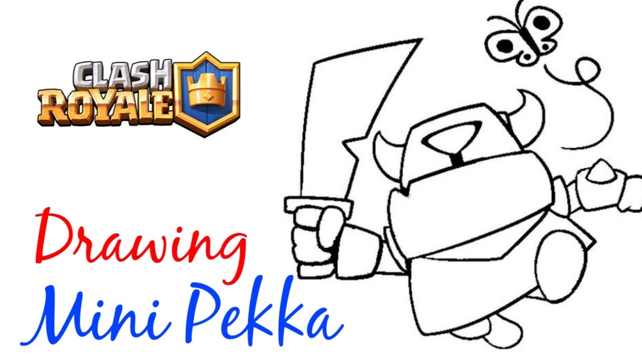 How to Draw Mini Pekka from Clash Royale Game Easy step by step - YouTube