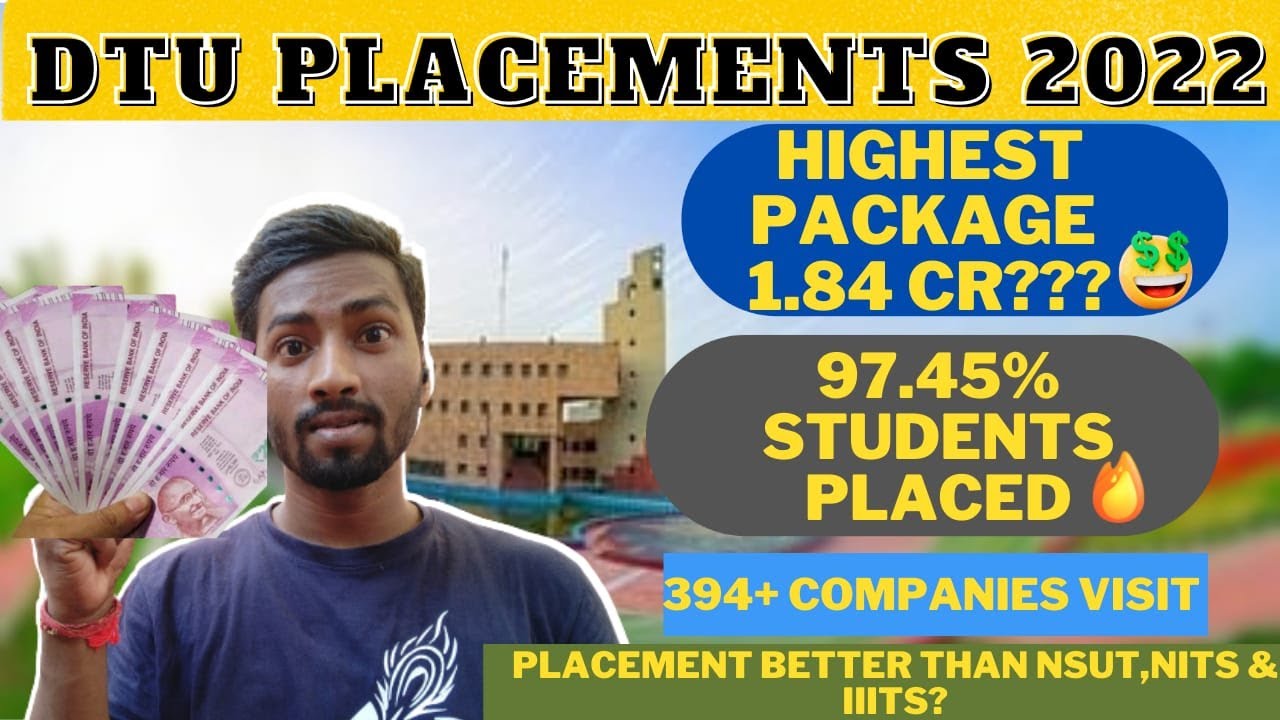 dtu placement 2022 || Better than NITs, NSUT, IIITD || 1.84 Crore ...