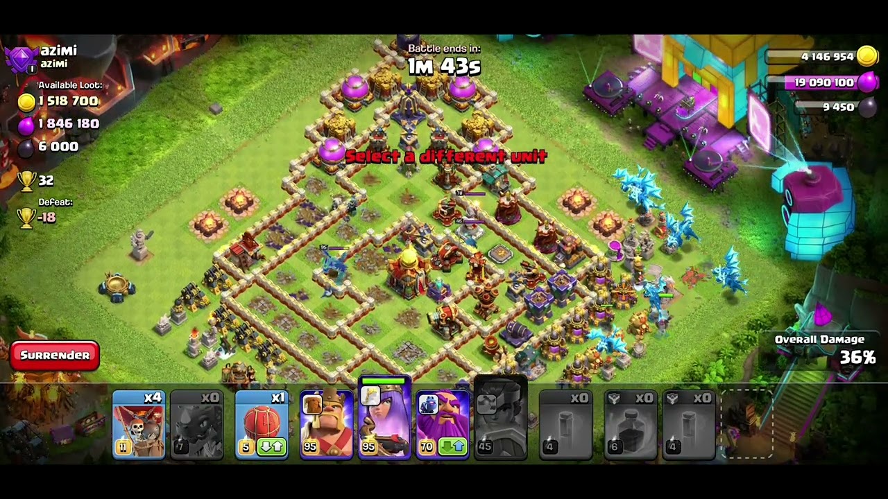 Destroying Townhall 16 max 💯😈 #coc #MSCOC #TH16max - YouTube