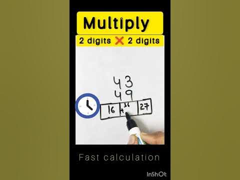 Vedic maths trick |।multiply any two digits by two digits। fast easy calculation। #shorts - YouTube