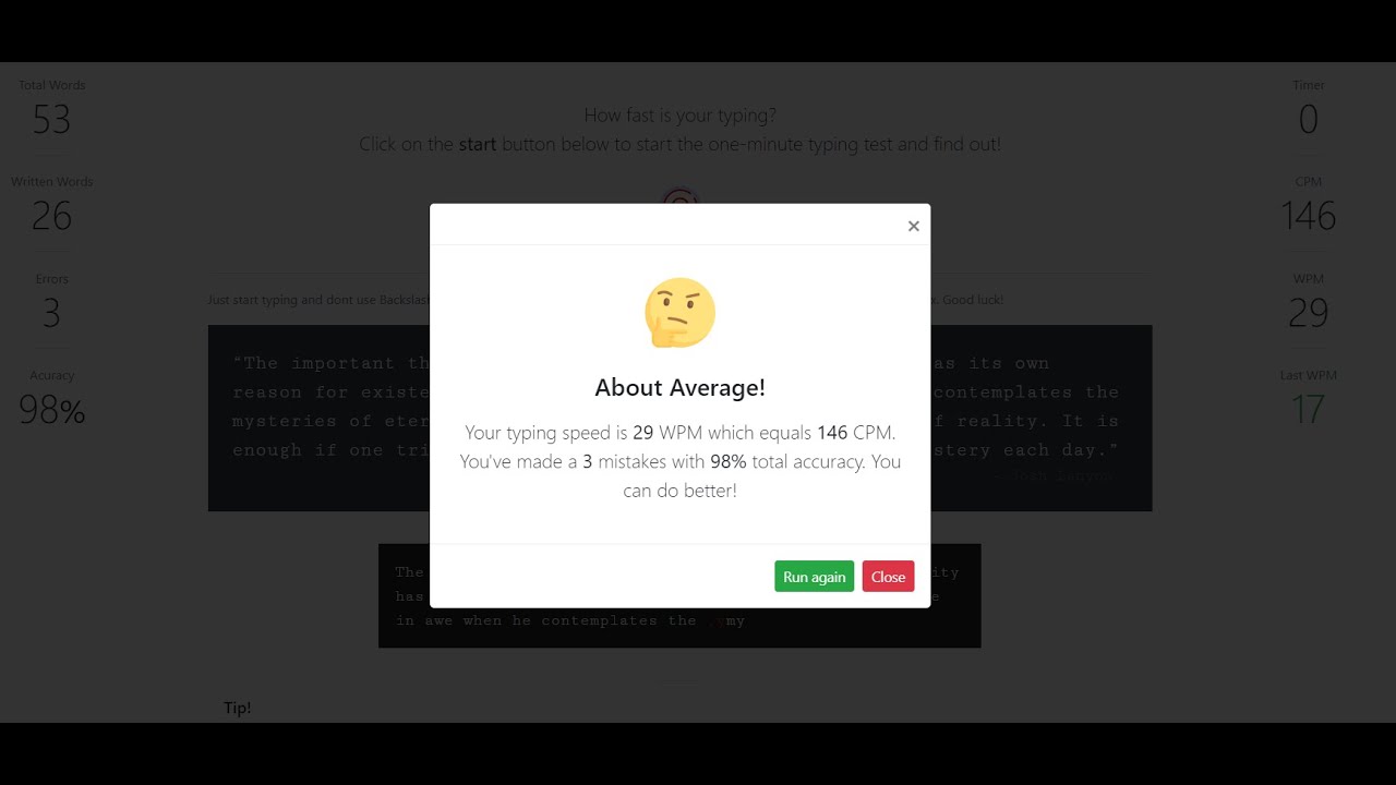 Speed Typing In Javascript With Source Code Source Code And Projects 2207