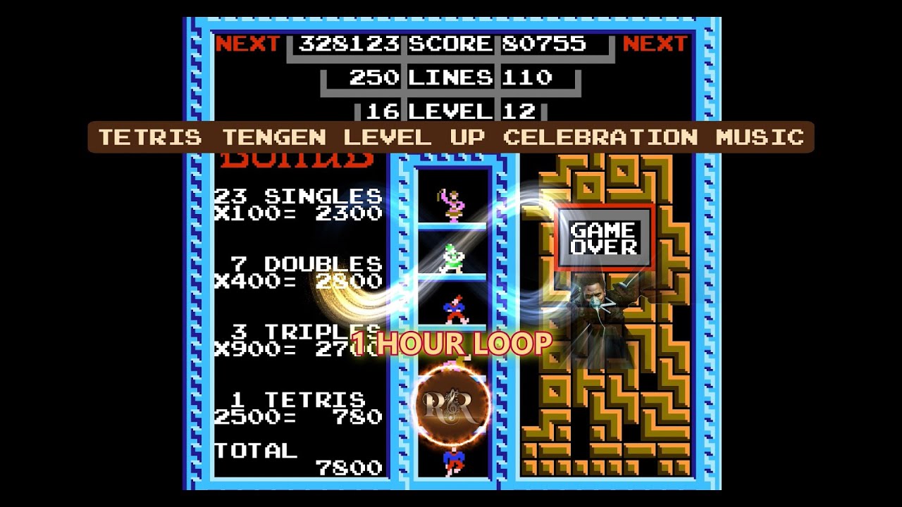 1H Loop | Tetris Tengen - Level Up Celebration NES Soundtrack | Piano ...