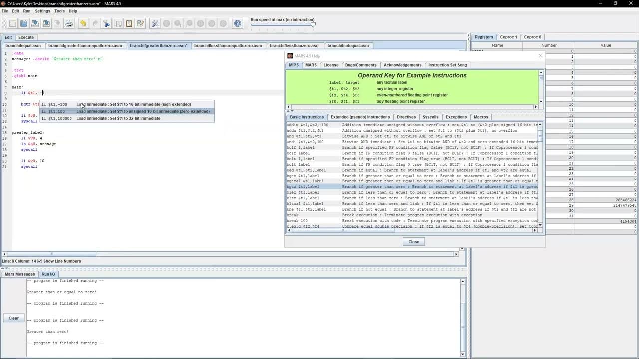 Mastering MIPS Branch Instructions | BEQ, BNE, BGEZ, BGTZ, BLEZ, BLTZ ...