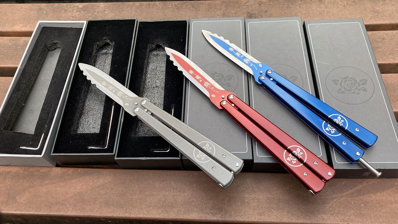 TF2 Black Rose Balisong IRL Unboxing - YouTube