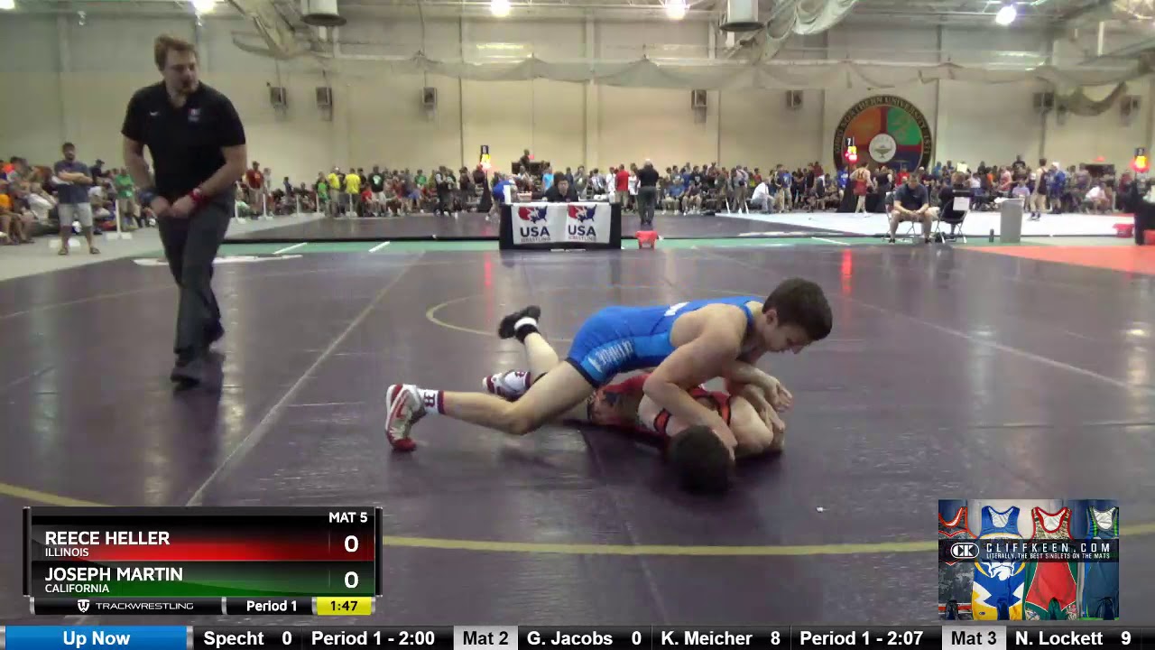 Junior Men 160 Reece Heller Illinois Vs Joseph Martin California - YouTube