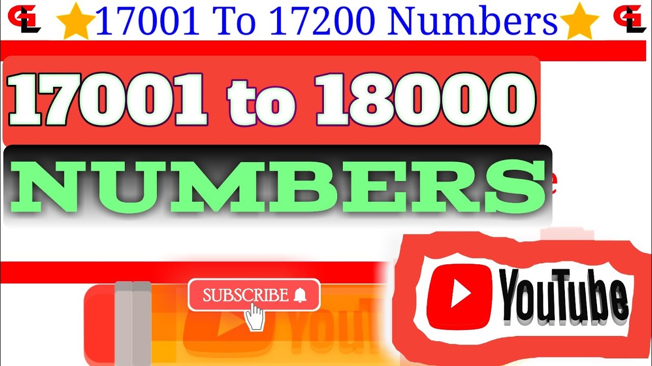 17001 to 18000 Numbers 🔢 ll 17001 to 18000 Numbers Name in English.🔥😍 ...