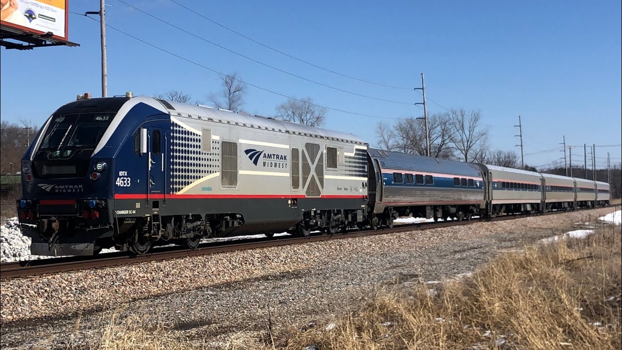 Amtrak Midwest 353 Wolverine SC-44 Siemens Charger Hauls ass through ...