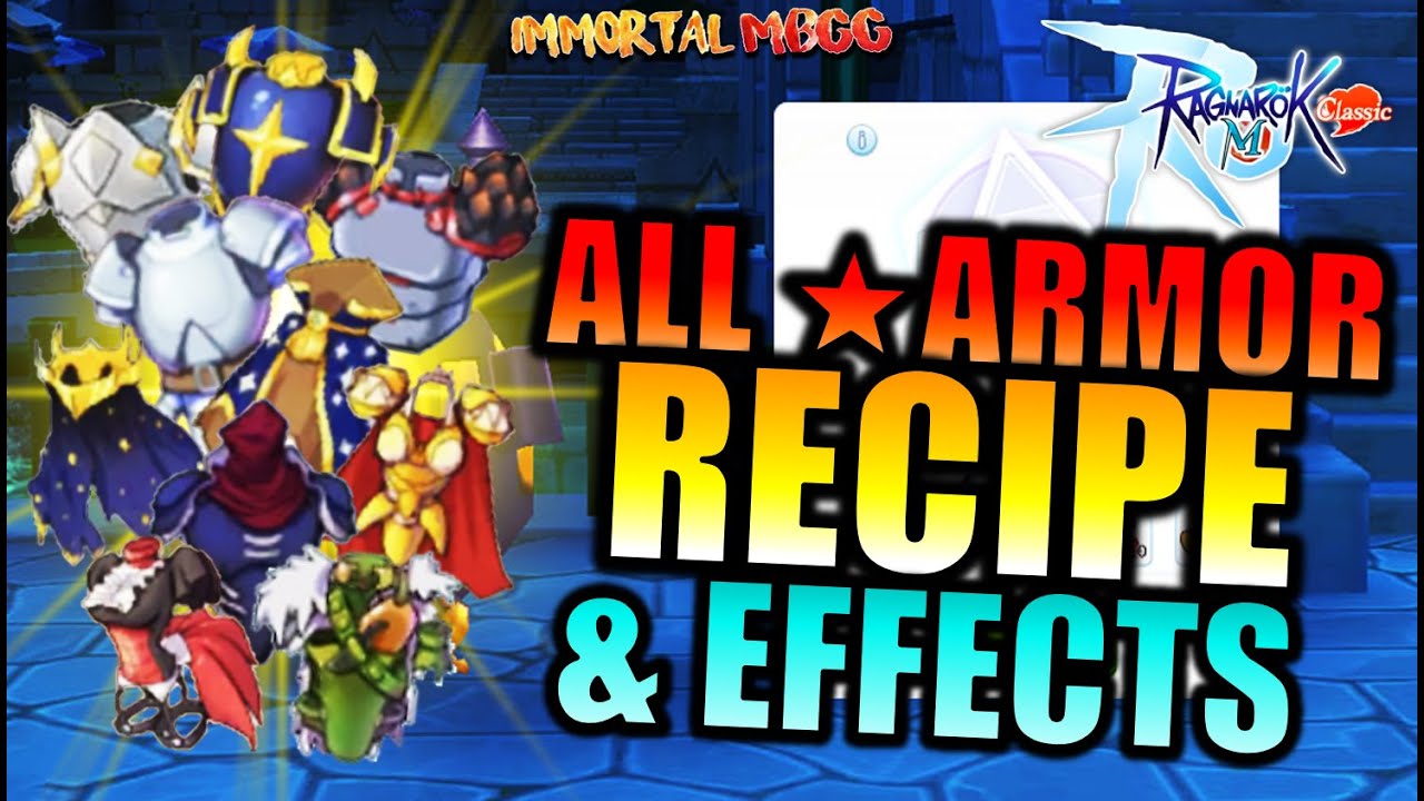 ALL STAR ARMOR RECIPE & EFFECTS!! - RAGNAROK M CLASSIC - YouTube