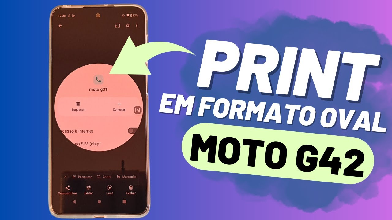 COMO (TIRAR PRINT DA TELA) DO CELULAR MOTOROLA MOTO G42 EM FORMATO OVAL ...