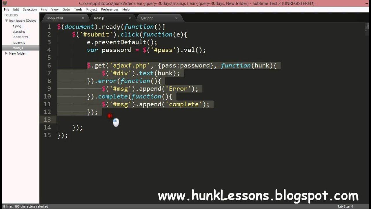 jQuery part 17 - Ajax $.post() callback function - YouTube