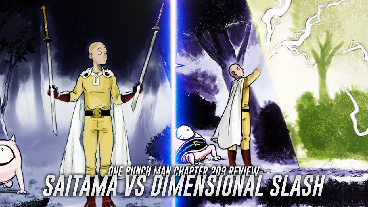 SAITAMA VS DIMENSIONAL SLASH - One Punch Man Chapter 209 Review - YouTube