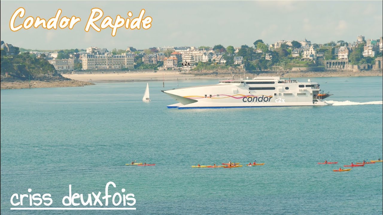 Navire à Grande Vitesse ; Condor Rapide ; 4K ; Saint Malo ; Côte d ...