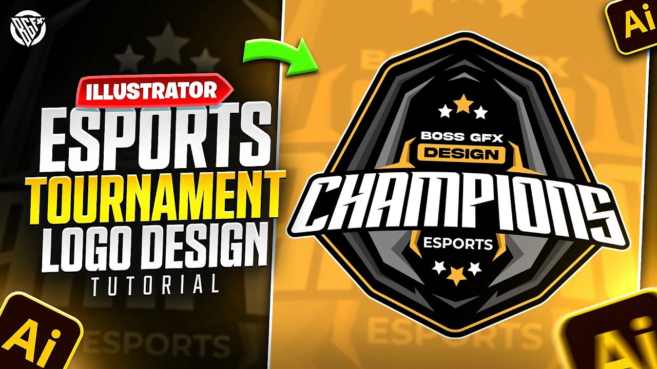 How To Make Esports Tournament Logo | Illustrator Tutorial | Urdu/Hindi ...
