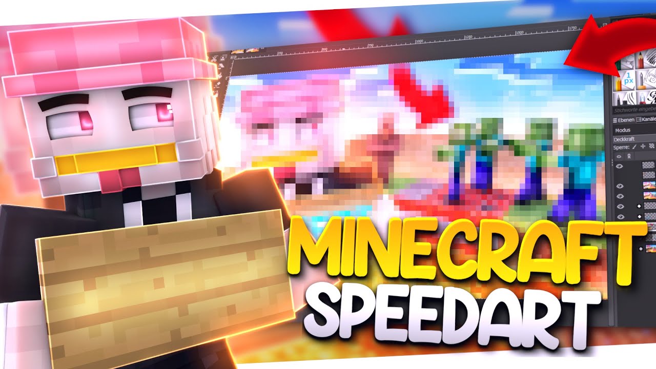 Creating a Minecraft Thumbnail with Blender | Speedart [29] - YouTube