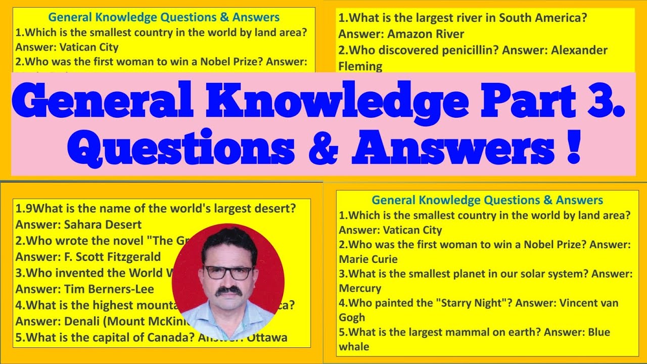 General Knowledge ! Part 3. Questions & Answers ! - YouTube