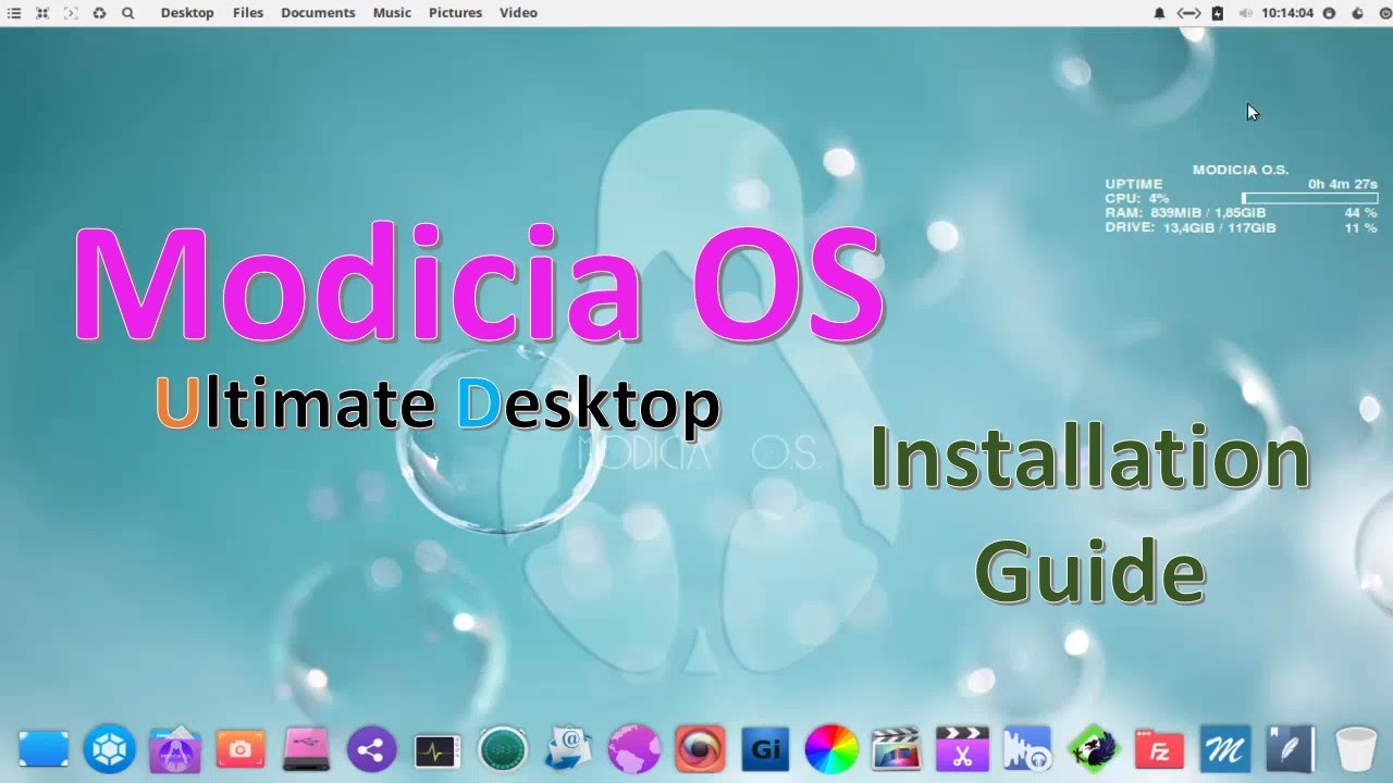 Modicia 21 OS LTS 64bit The Desktop Ultimate - YouTube