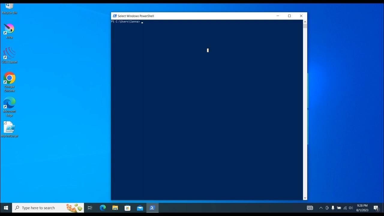 Write Your First Windows Powershell Script Youtube