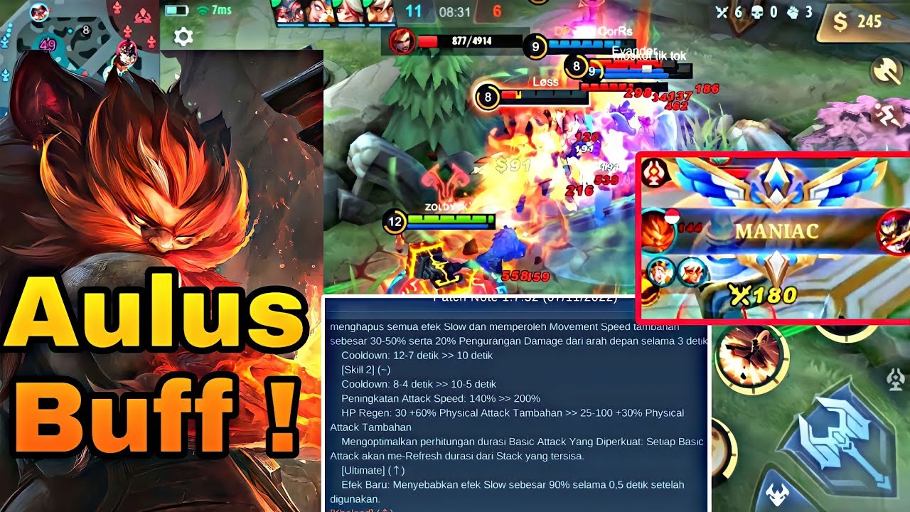 AULUS ON BUFF🤔. THIS IS THE HURT BUILD 🤫~ BUILD TOP GLOBAL AULUS ~ MLBB ...