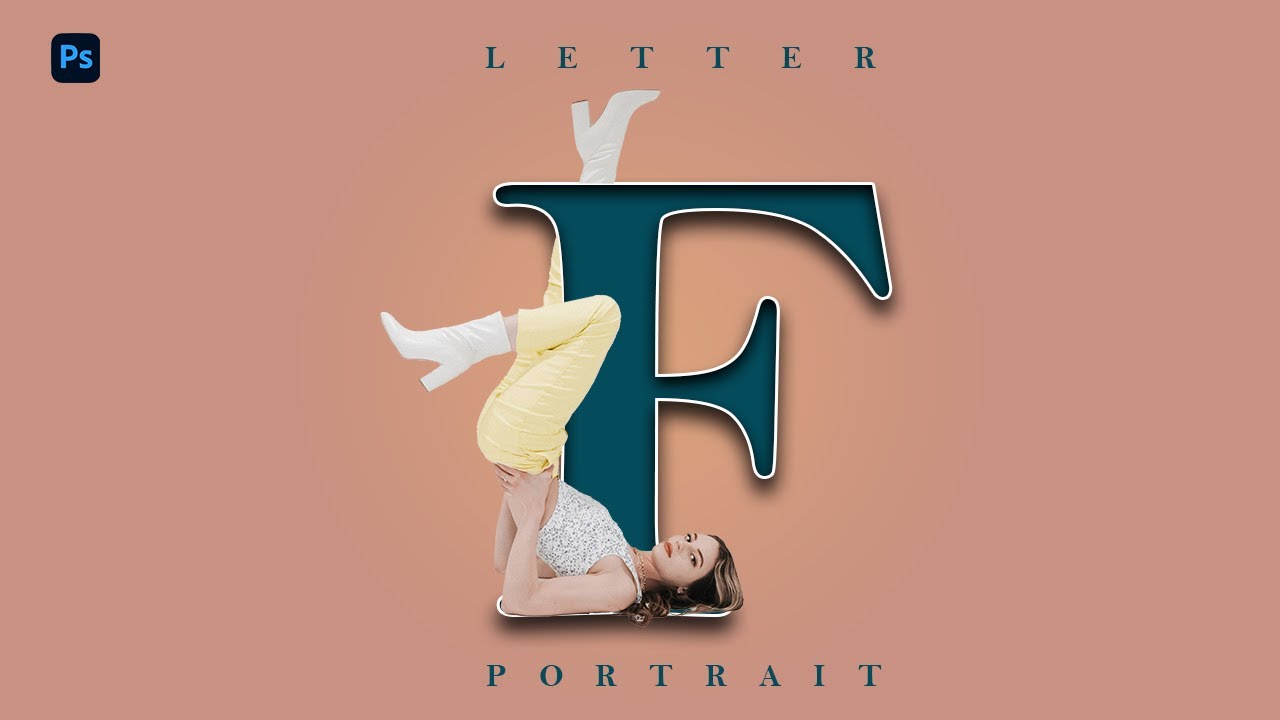 Letter (F) Portrait design in Adobe Photoshop | Photoshop Tutorial ...