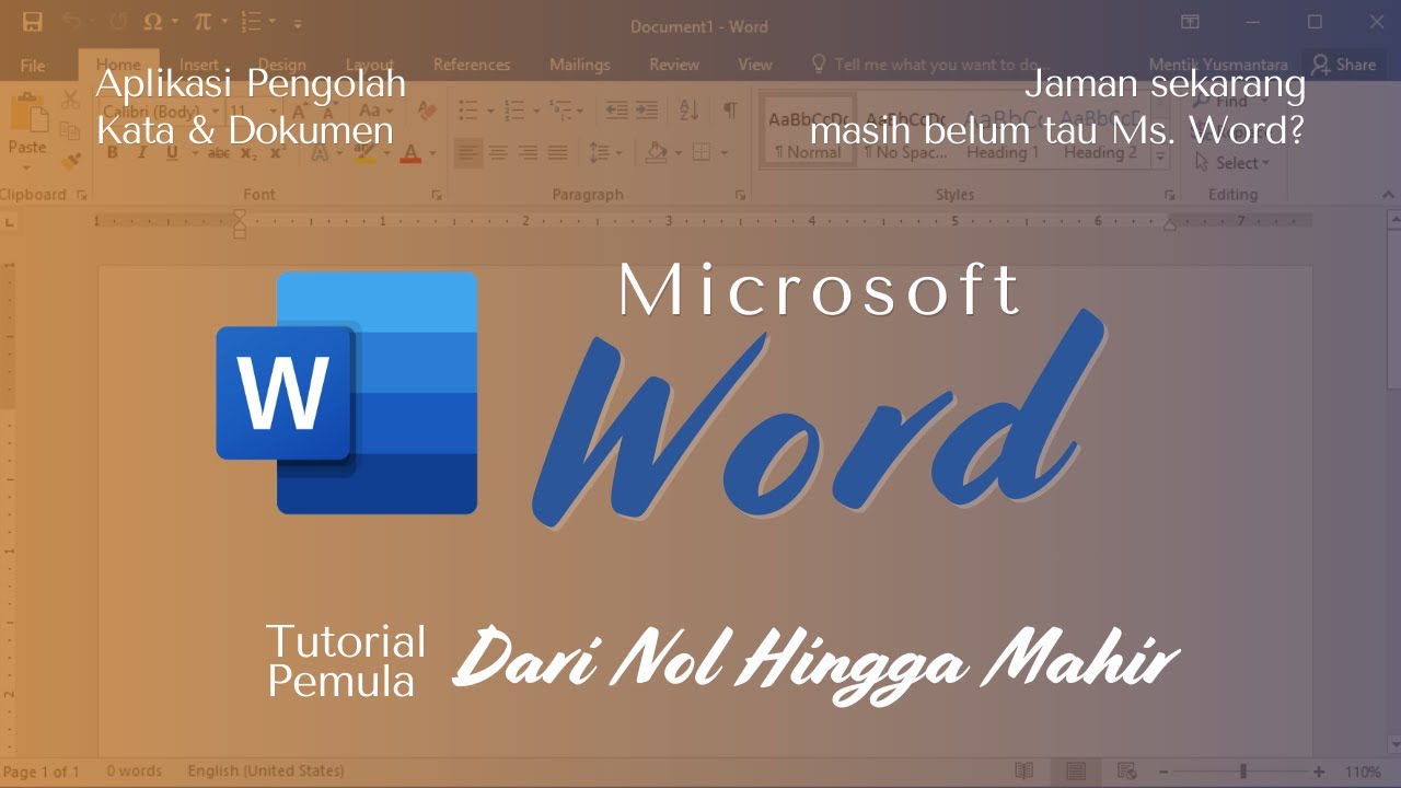 Belajar Word Dari Nol Hingga Mahir | Tutorial Word - YouTube