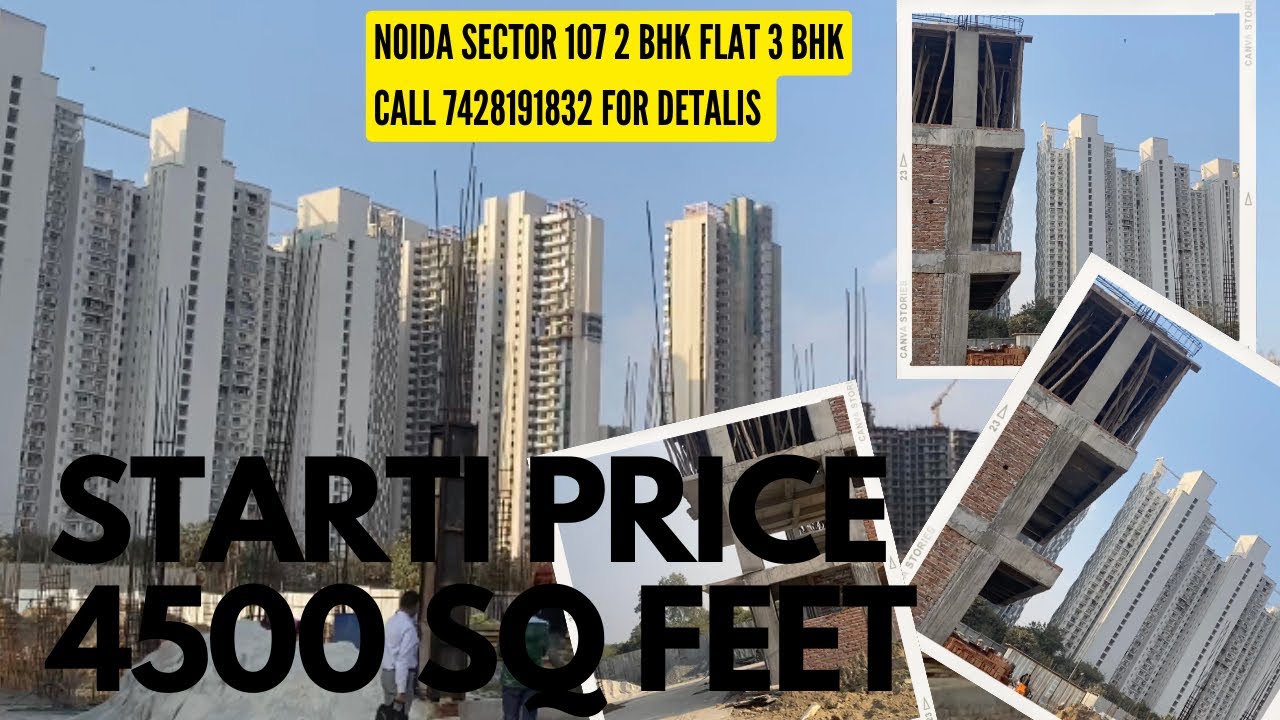 Noida sector 107 me luxury flat 2-3-4 bhk price only 4500 sq feet # ...