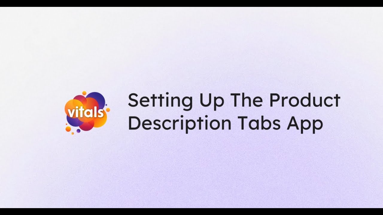 Setting Up The Product Description Tabs App - YouTube