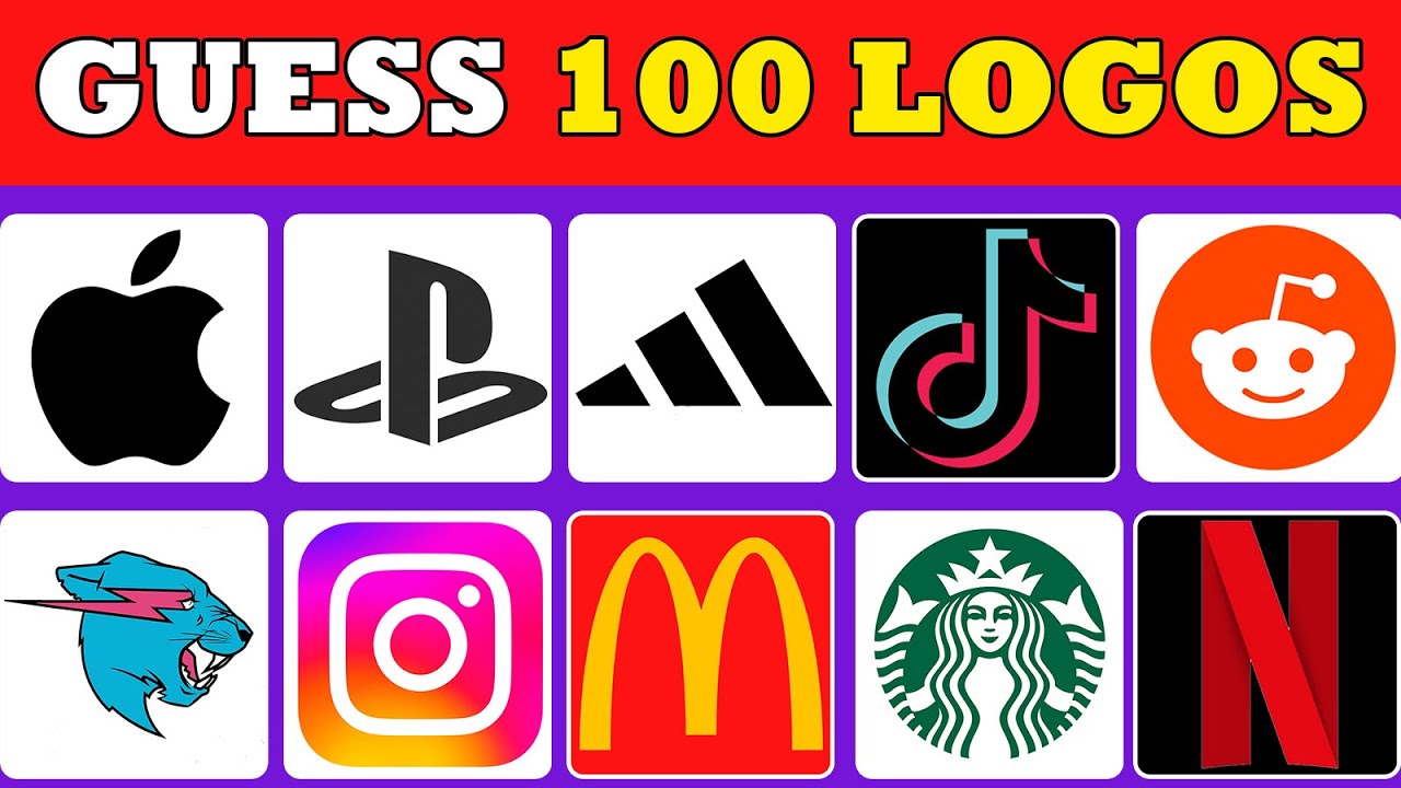 Guess the Logo in 3 Seconds | 100 Famous Logos | Logo Quiz - YouTube