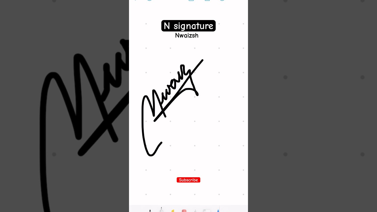N signature #signature #shorts - YouTube