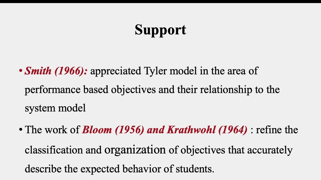Curriculum: Tyler model (b) - YouTube