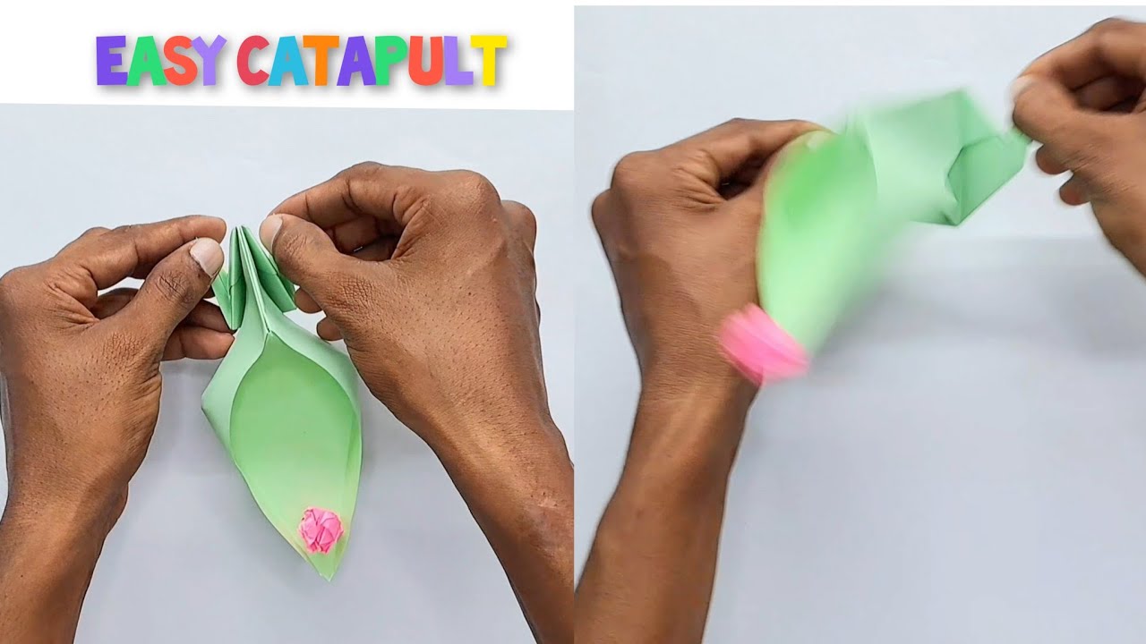 How to make origami catapult | paper ty - YouTube