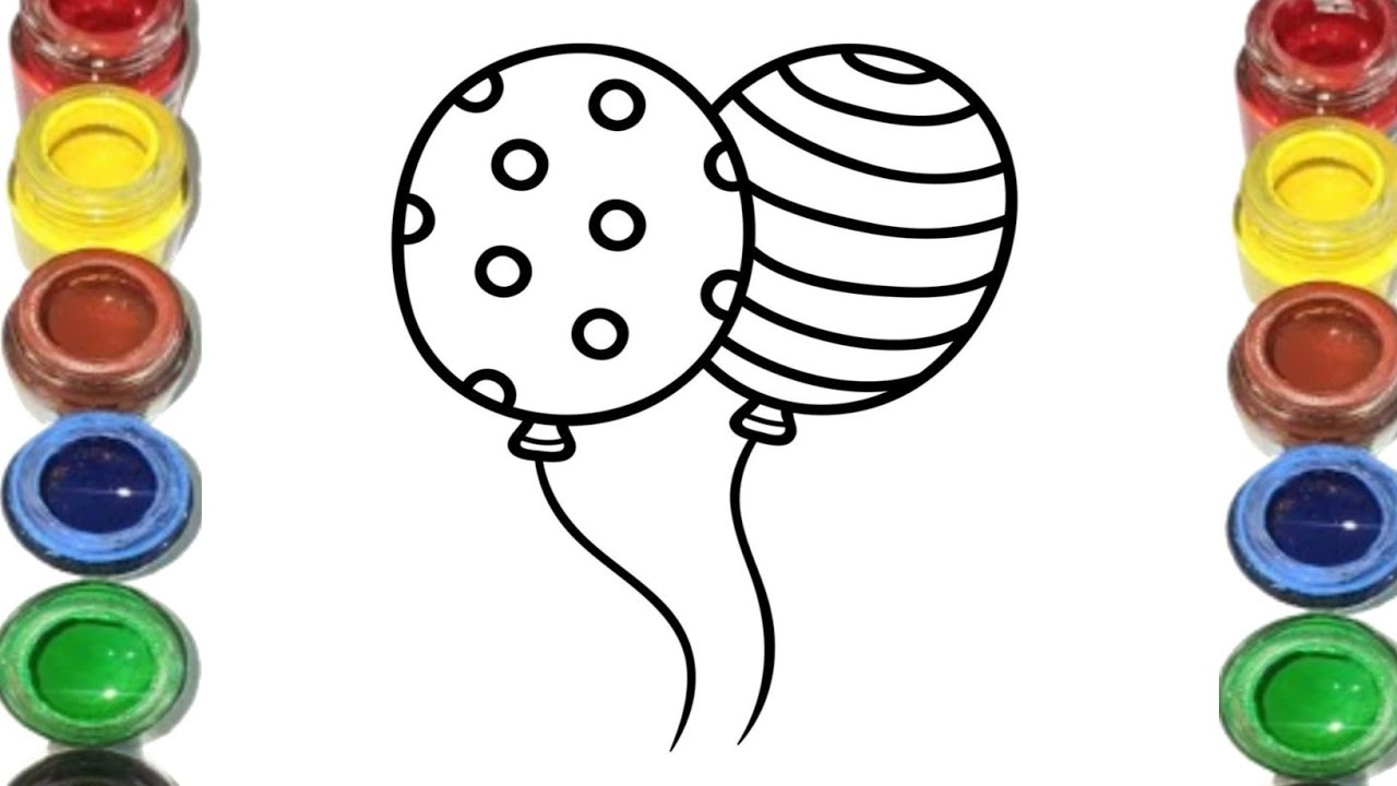 How to Draw Balloons 🎈, Drawing fo kids and tolder, Drowing and ...