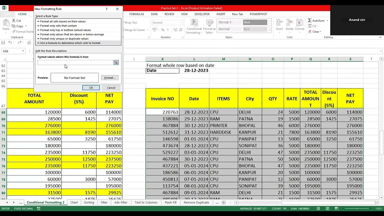 Custom Conditional Formatting in Excel - YouTube