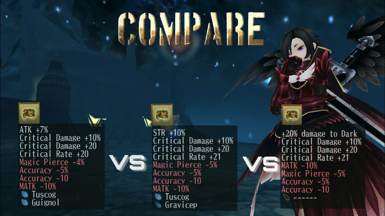 Toram Online - Comparison Armor DTE+20% vs A7% vs S10% - YouTube