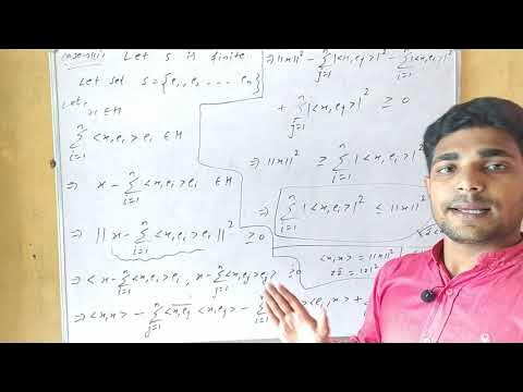 BESSEL'S INEQUALITY IN FUNCTIONAL ANALYSIS FOR MSC BY SONU SAMBHARWAL UNIT3rd - YouTube