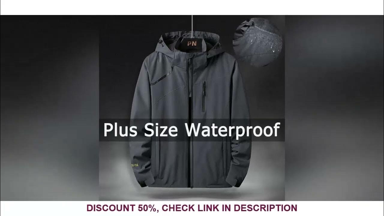 Jaqueta impermeável ao ar livre blusão masculino plus size 5xl 6xl 7xl à prova de vento casaco à ...