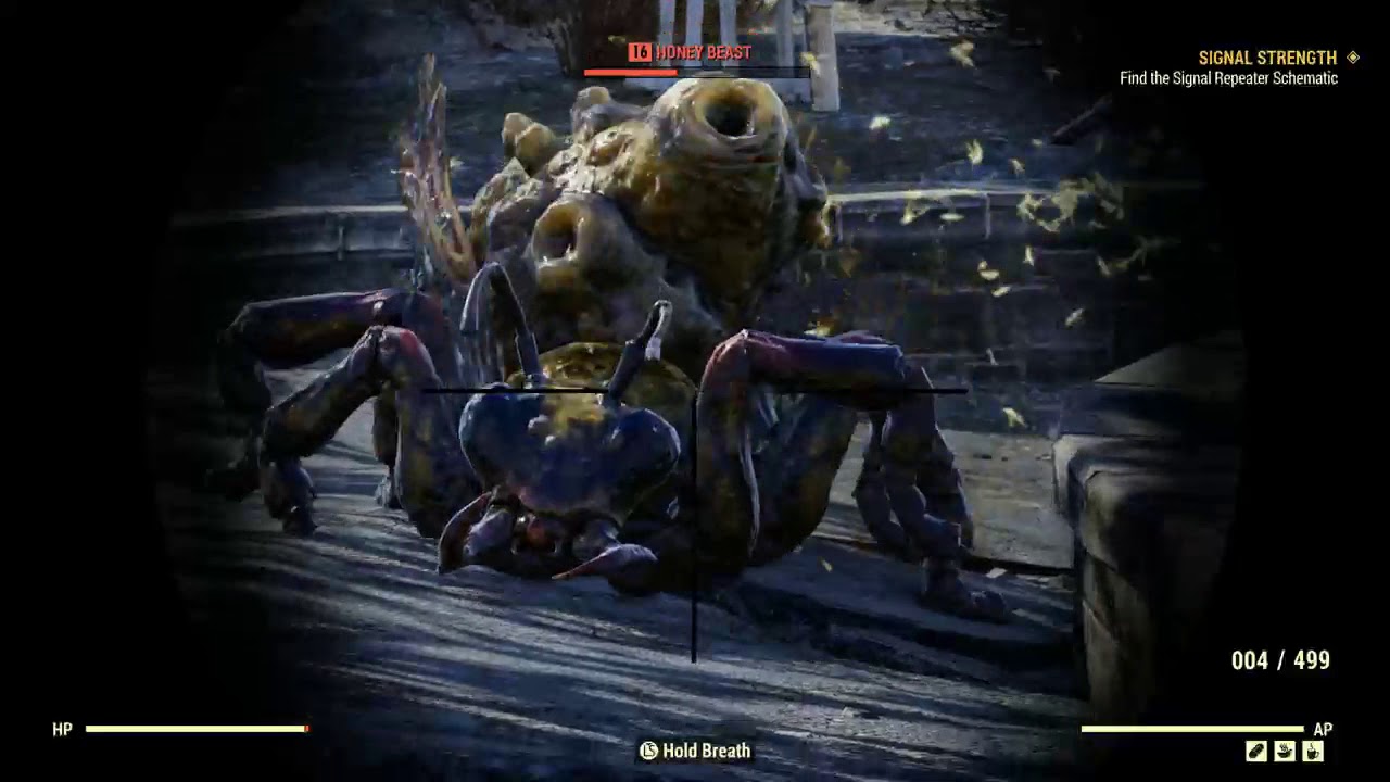 Fallout 76 BE.T.A - The Honey Beast Take down - YouTube