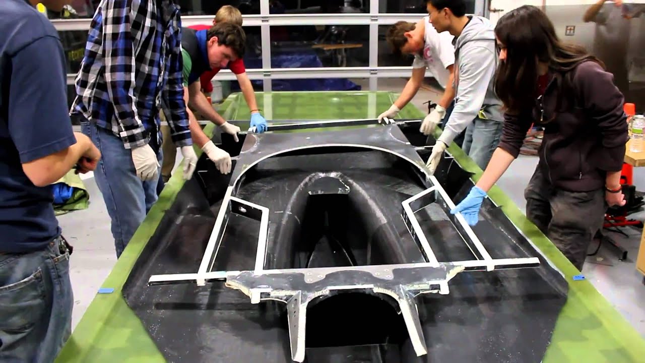 Stanford Solar Car: Xenith Bottom Shell Layup - YouTube