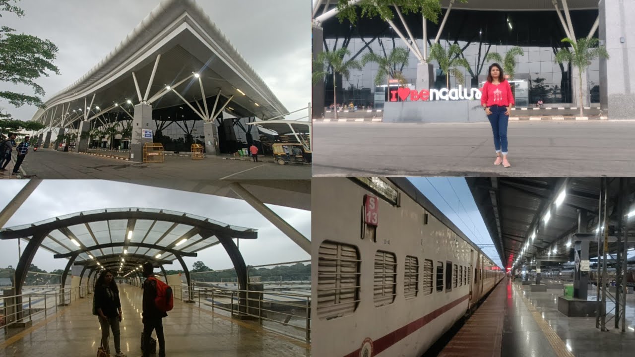 SMVT BANGALORE RAILWAY STATIONजो रेलवे स्टेशन कम AIRPORT ज्यादा लगता है ...